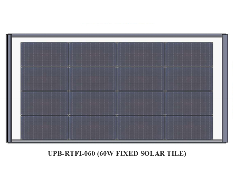 Custom Solar Energy Tiles Stacked Flat Photovoltaic Tile 60W Solar BIPV ...